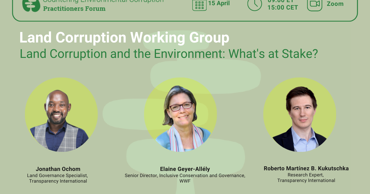 Takeaways on Land Corruption and the Environment: What’s at Stake ...